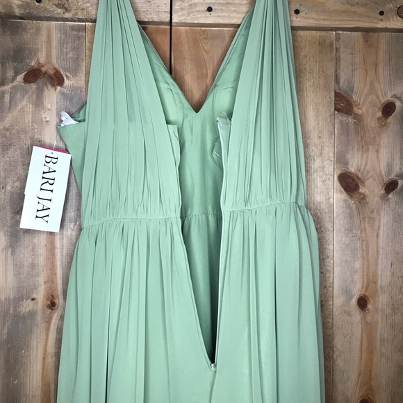 Bari Jay | Dresses | Bari Jay Sage Green Bridesmaid Formal Prom Gown ...